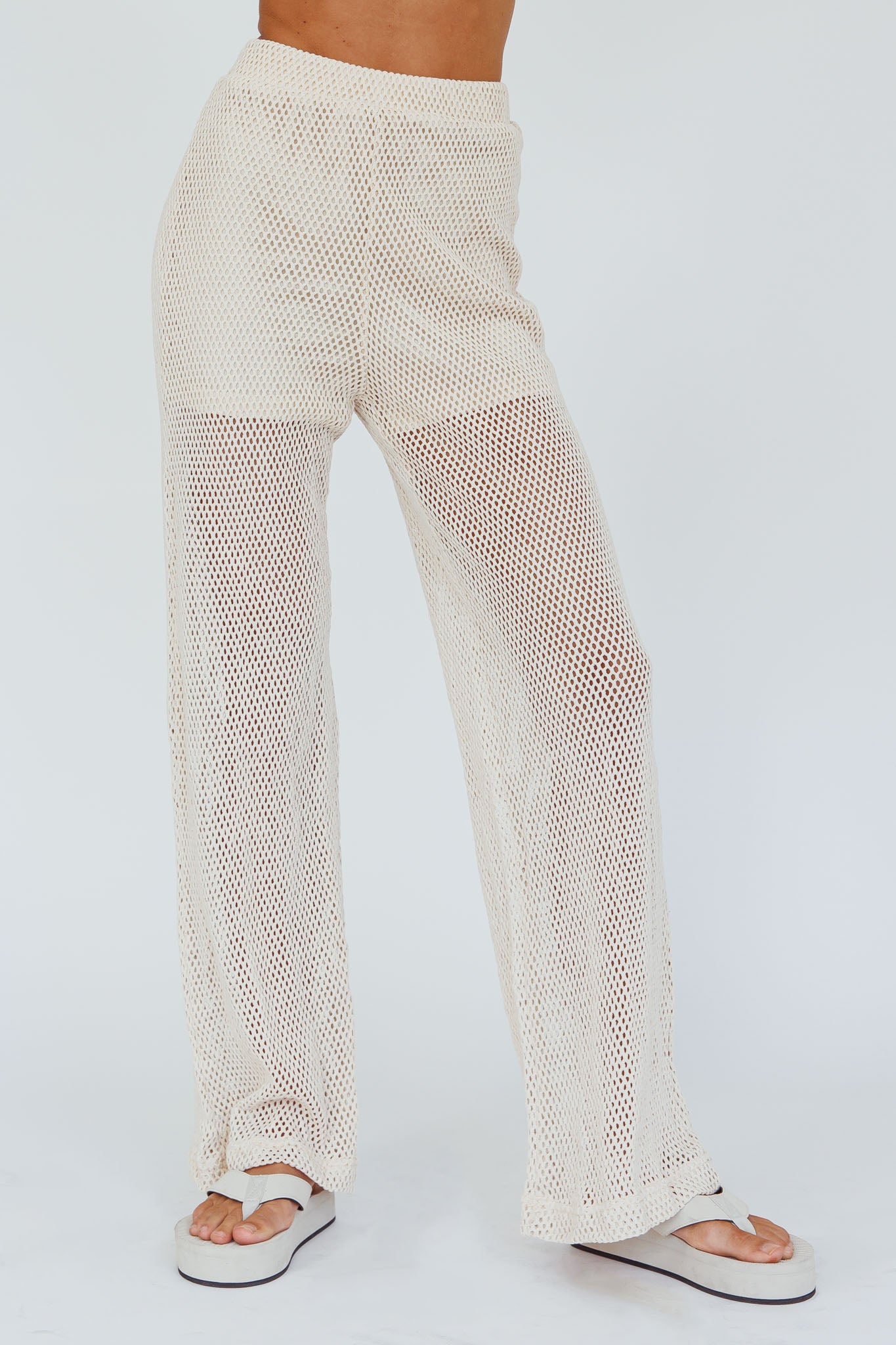 Shop the Mahina Long Net Pants Sand