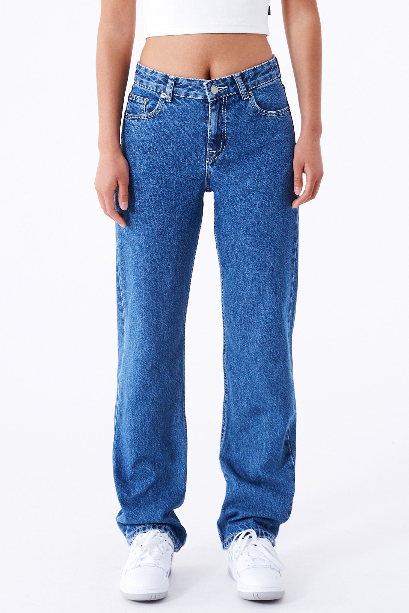 DR DENIM Arch Jeans Pebble Mid Stone | Selfie Leslie Australia
