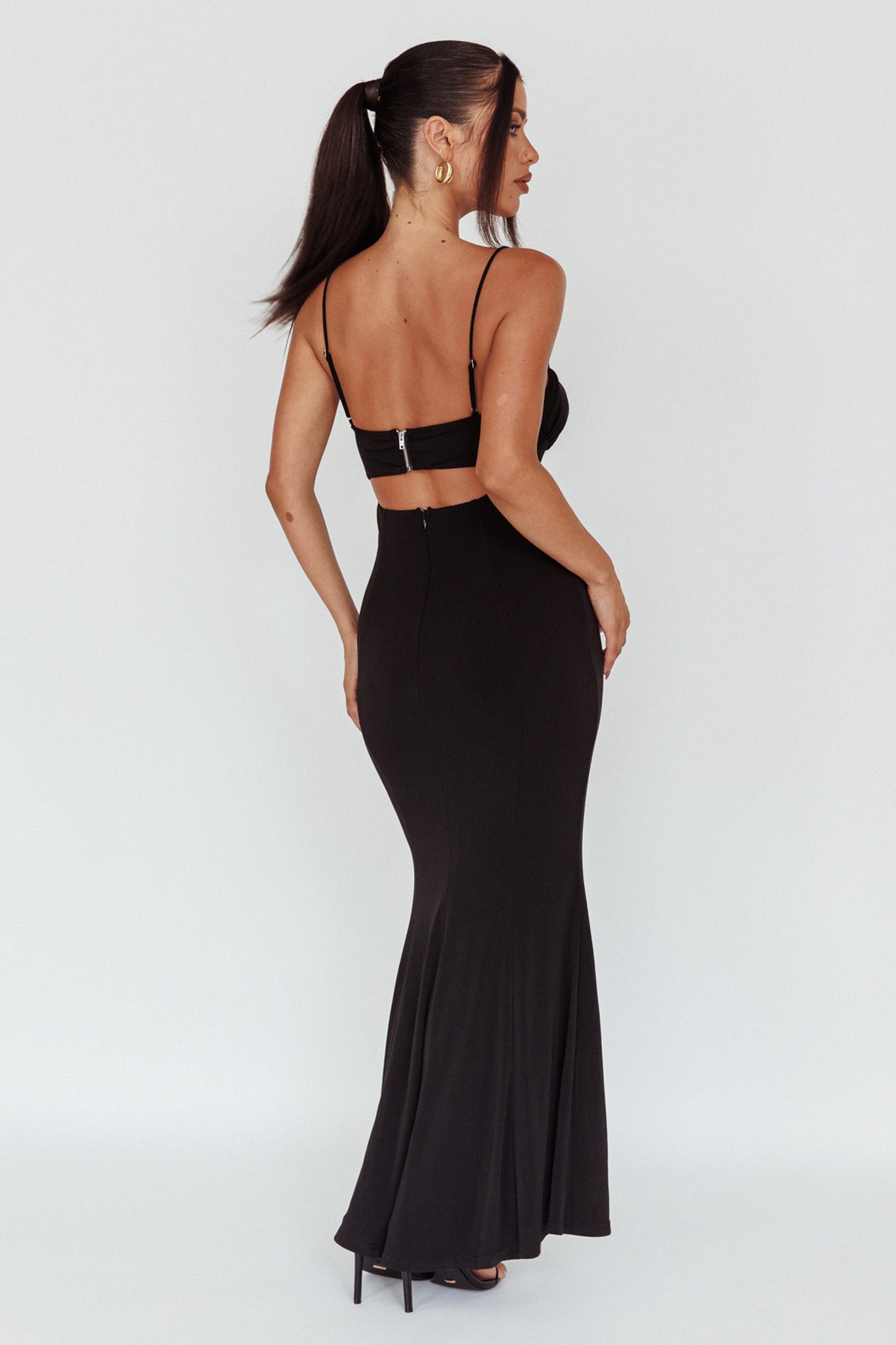 Shop the Marcella Keyhole Bust Maxi Dress Black