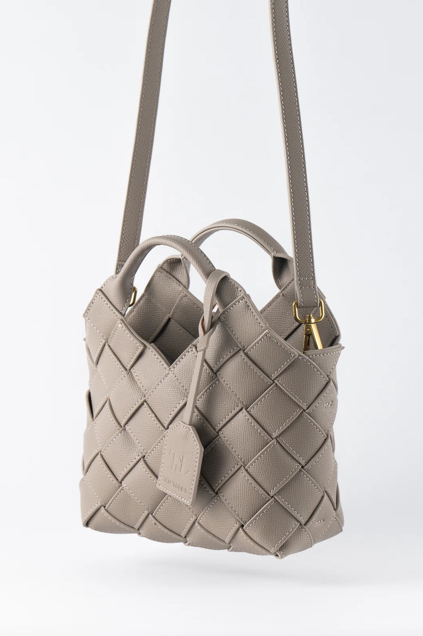 Shop the TEN TONES Clementine Woven Mini Tote Beige